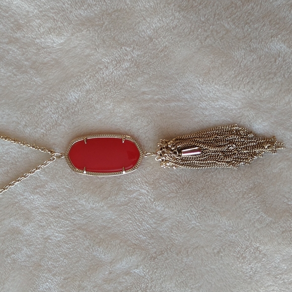 Kendra Scott | Jewelry | Kendra Scott Translucent Bright Red Rayne Long ...